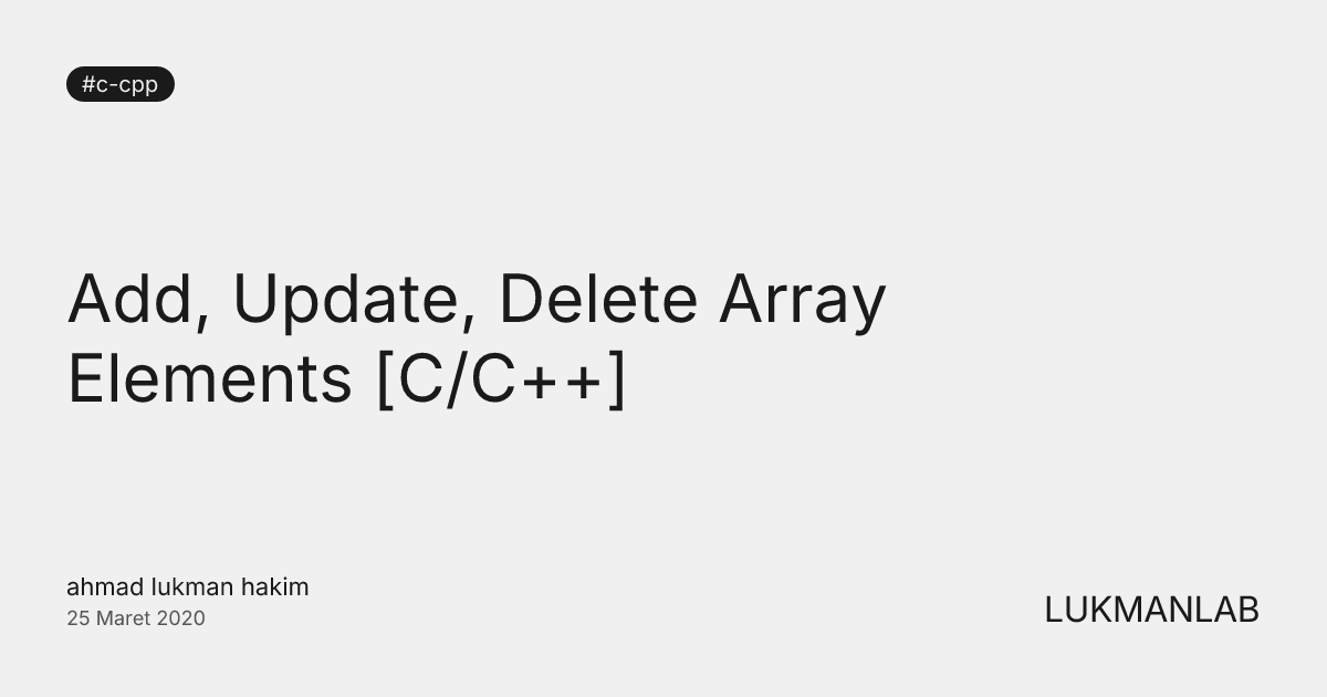 Add Update Delete Array Elements Cc 5312